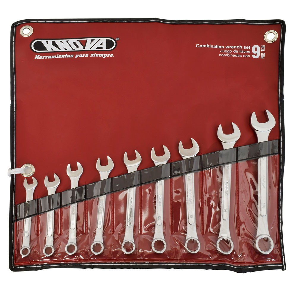 Jgo. de llaves combinadas con 9 pzas. | Knova
