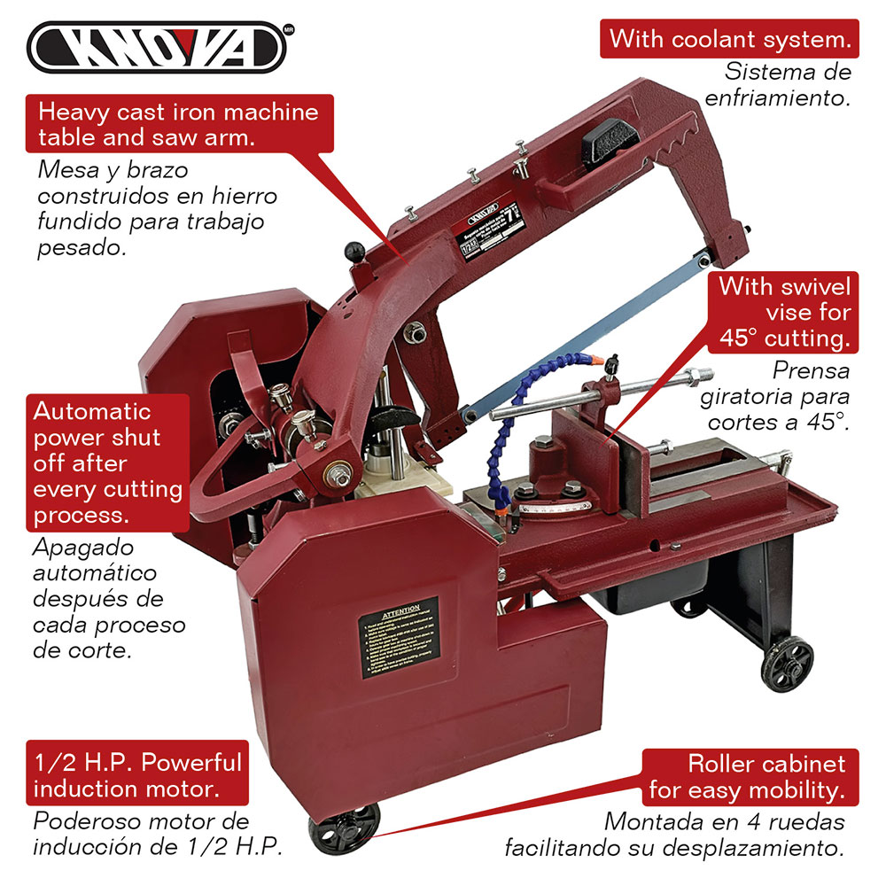 Segueta mecánica para metal 7" | Knova