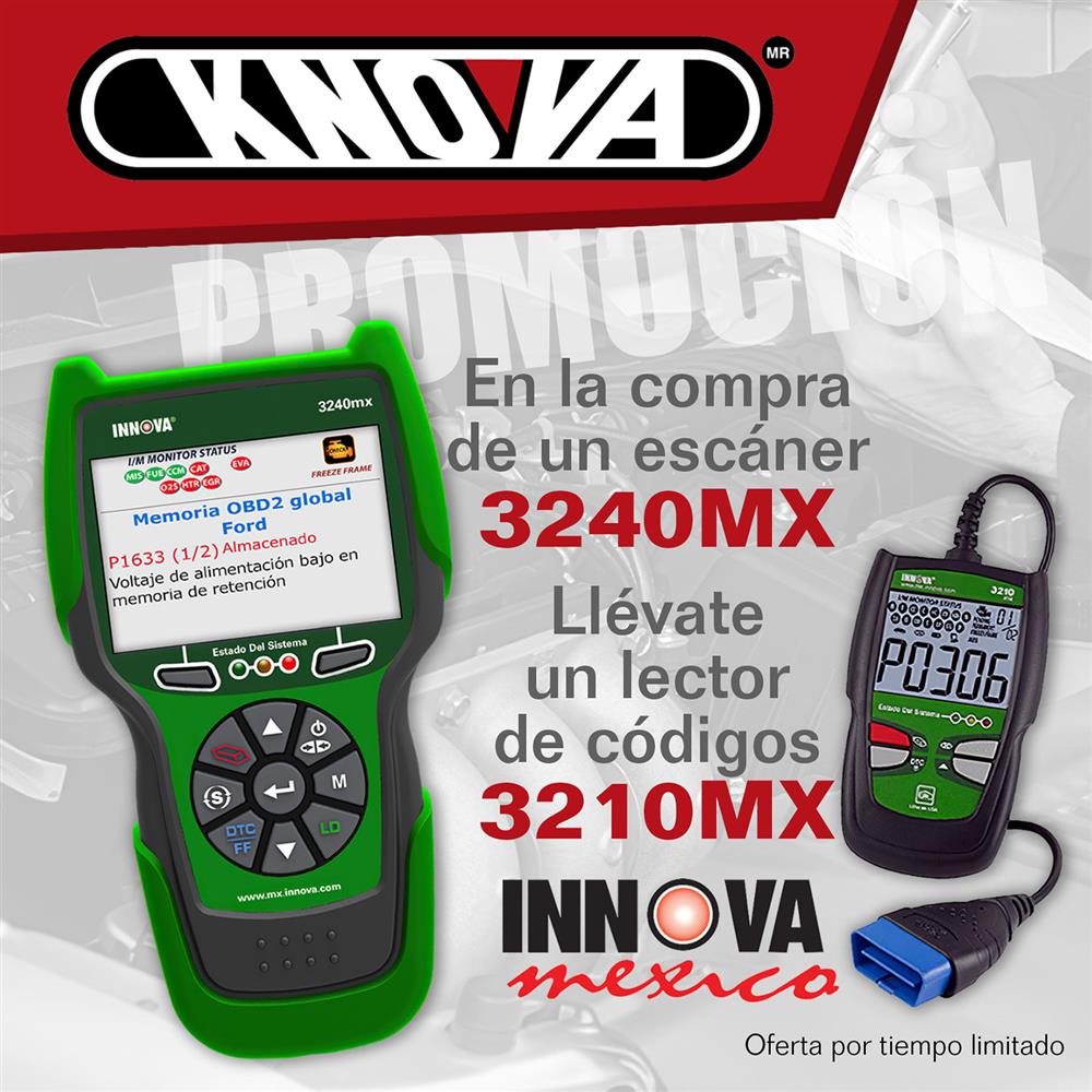 Escaner automotriz OBDII ABS+SRS (3240MX) | Knova